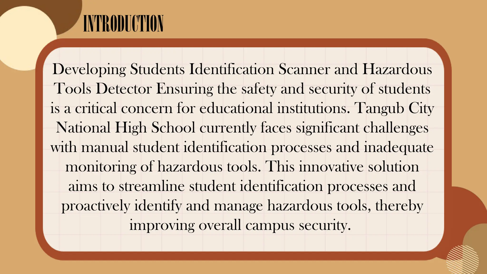 Developing Students Identification Scanner and Hazardous Tools Detector ...
