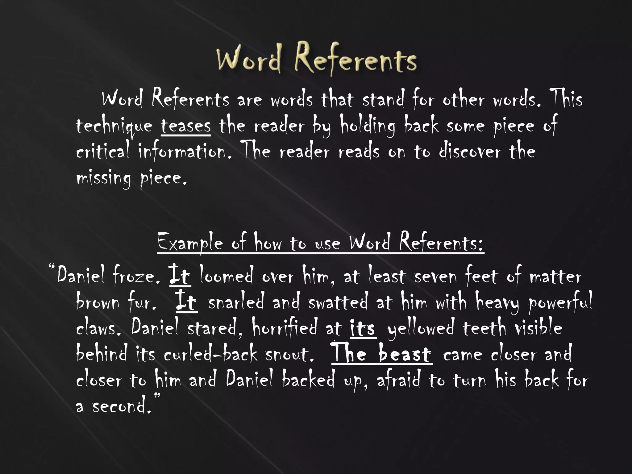 Developing suspense! | PPT