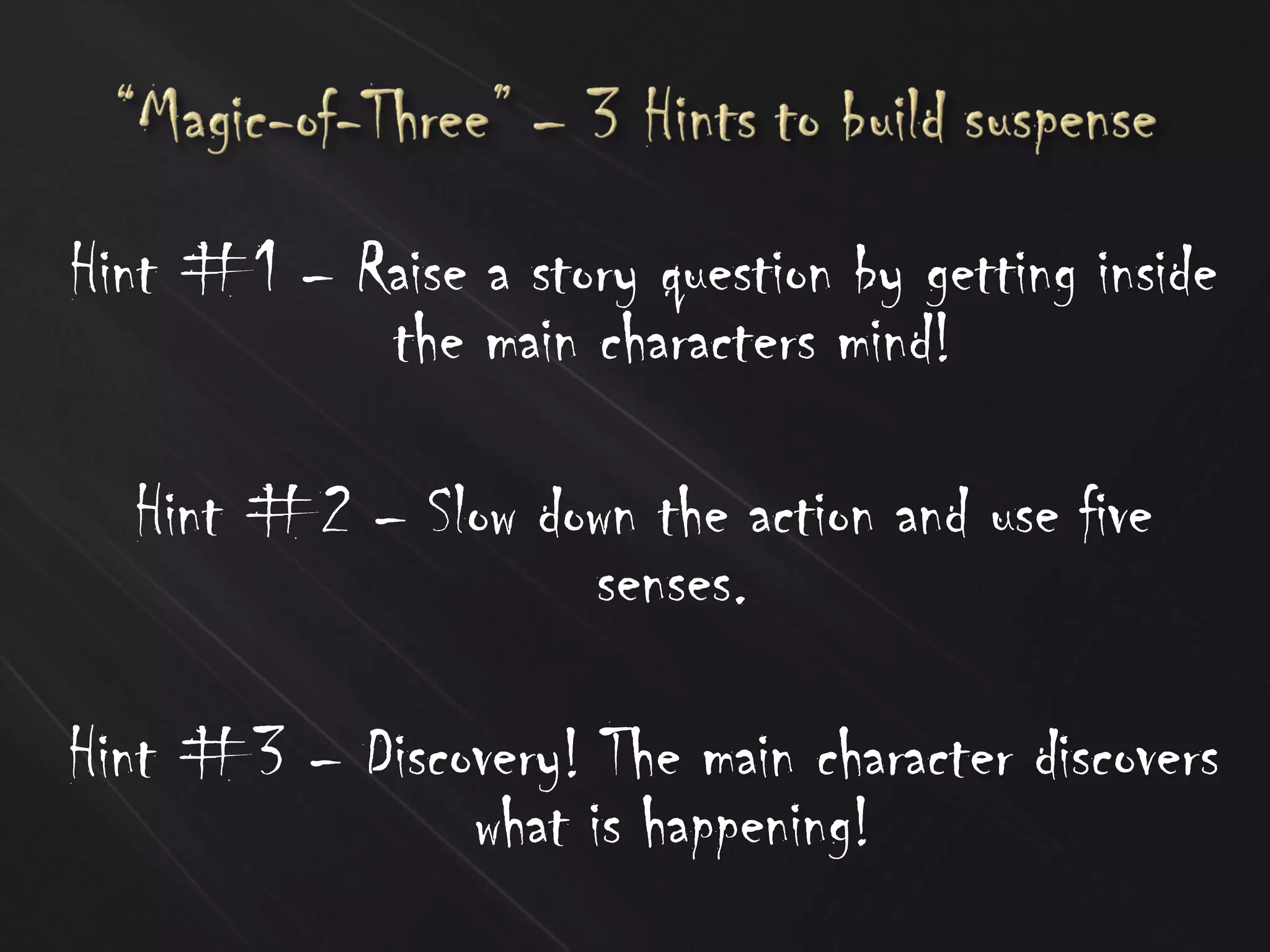 Developing suspense! | PPT