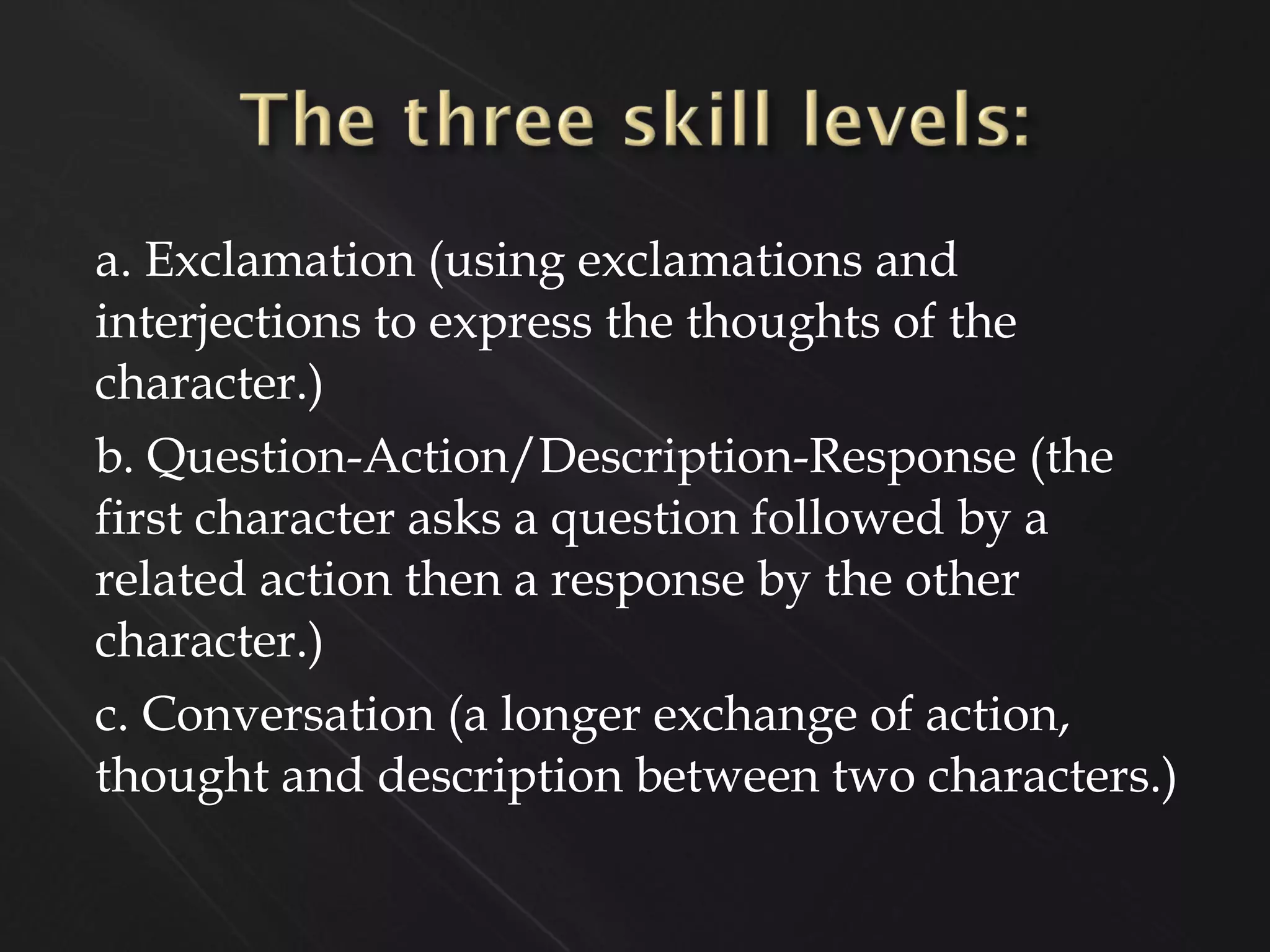 Developing suspense! | PPT