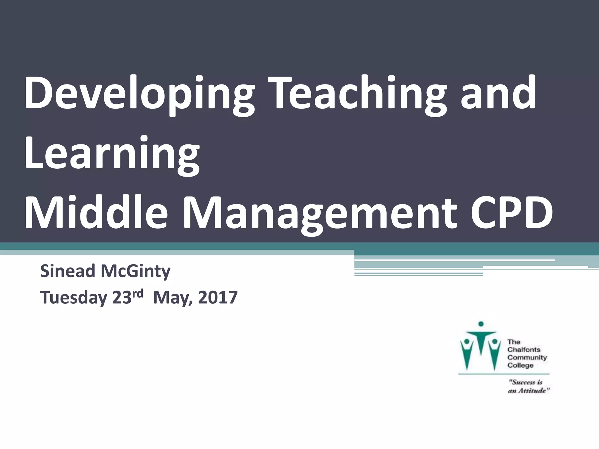 Developing teaching and learning | PPTX