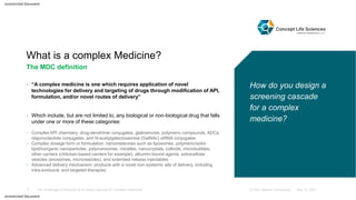 MDC Connects Series 2021 | A Guide to Complex Medicines: Developing the ...