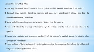 DEVELOPING THE CLINICAL TRIAL PROTOCOL | PPT | PPTX