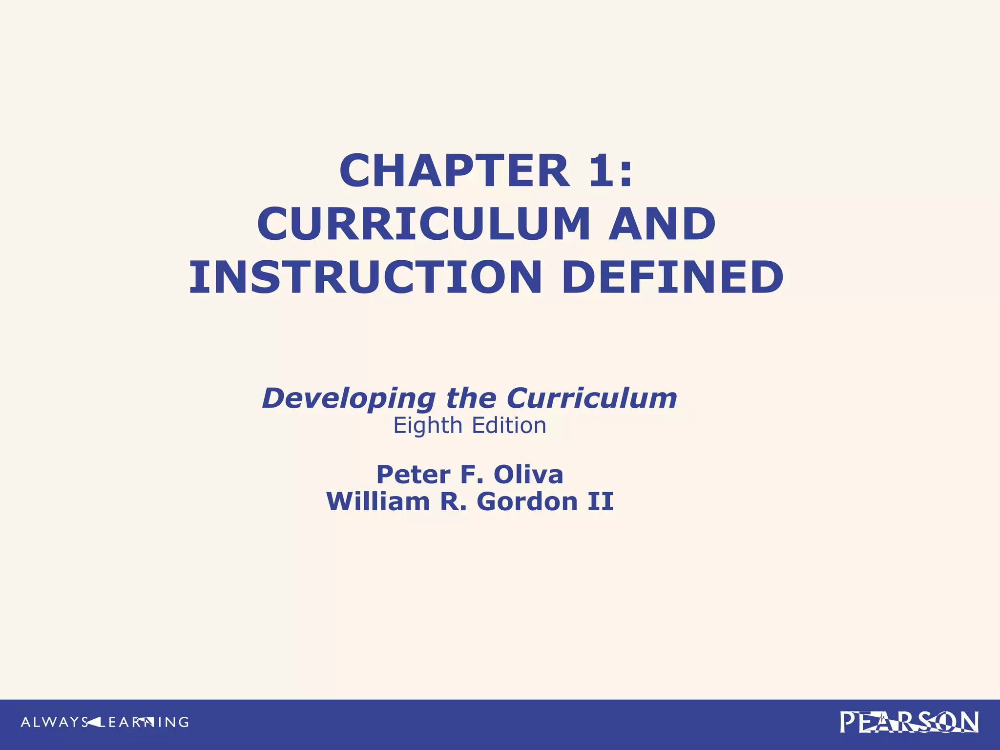 Developing the curriculum chapter 1 | PPT