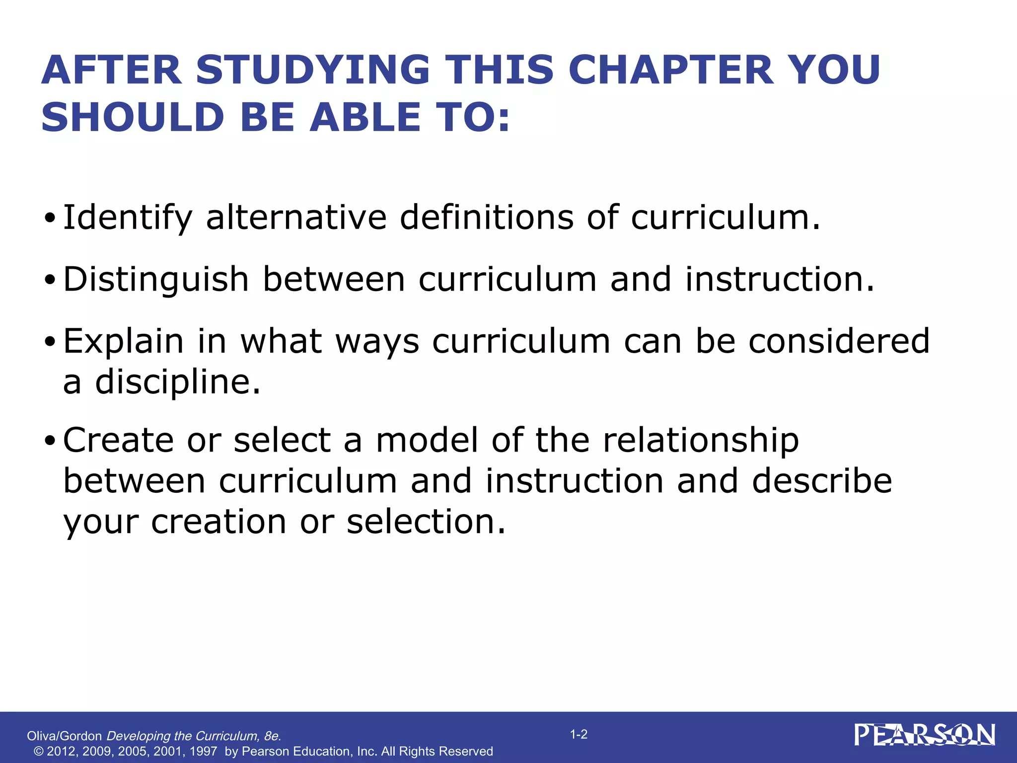 Developing the curriculum chapter 1 | PPT