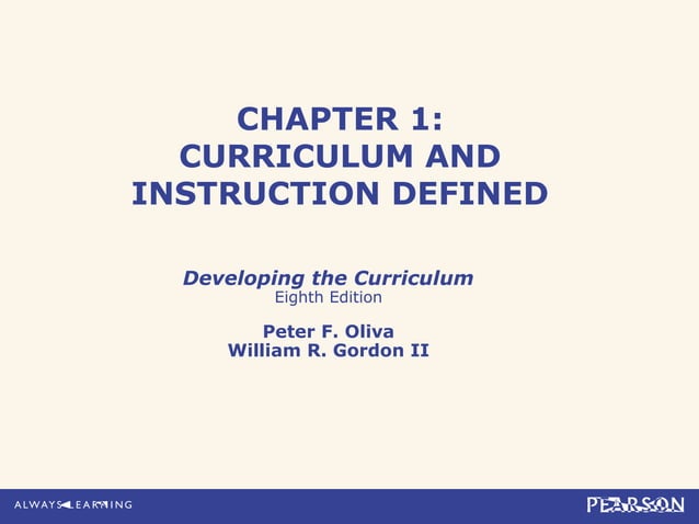 Developing the curriculum chapter 1 | PPT