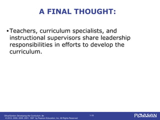 Developing the curriculum chapter 1 | PPT