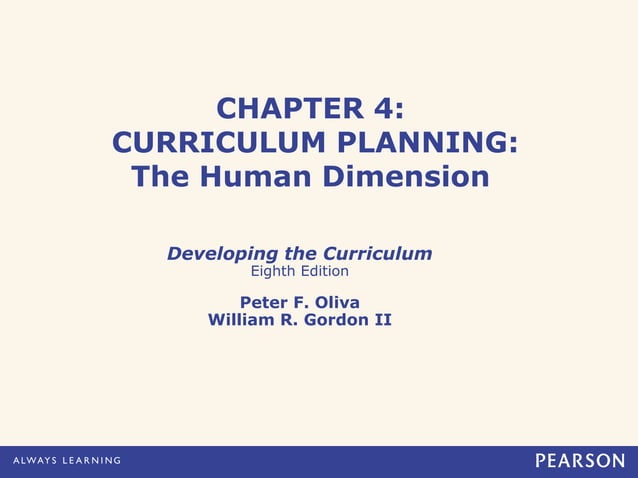 Developing the curriculum chapter 4 | PPT