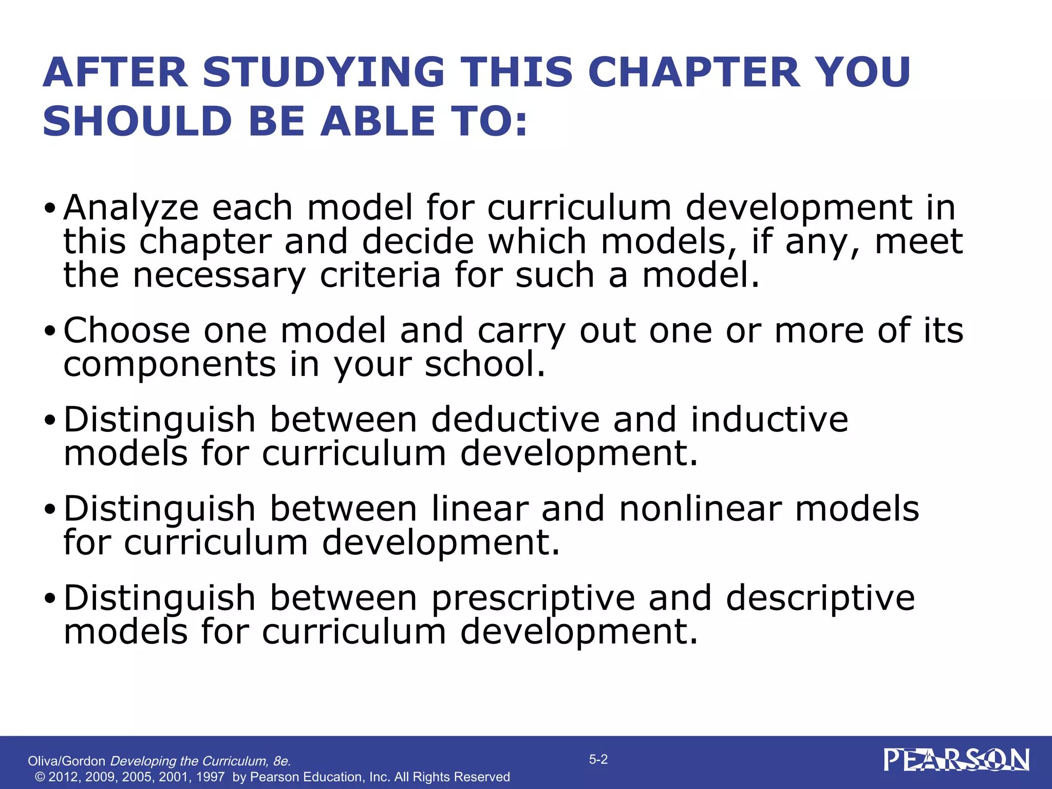 Developing the curriculum chapter 5 | PPT