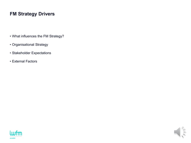 Developing the FM strategy | PPT