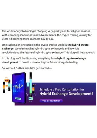 Developing the Future of Crypto Trading with Hybrid Exchange ...