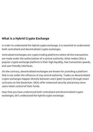 Developing the Future of Crypto Trading with Hybrid Exchange ...