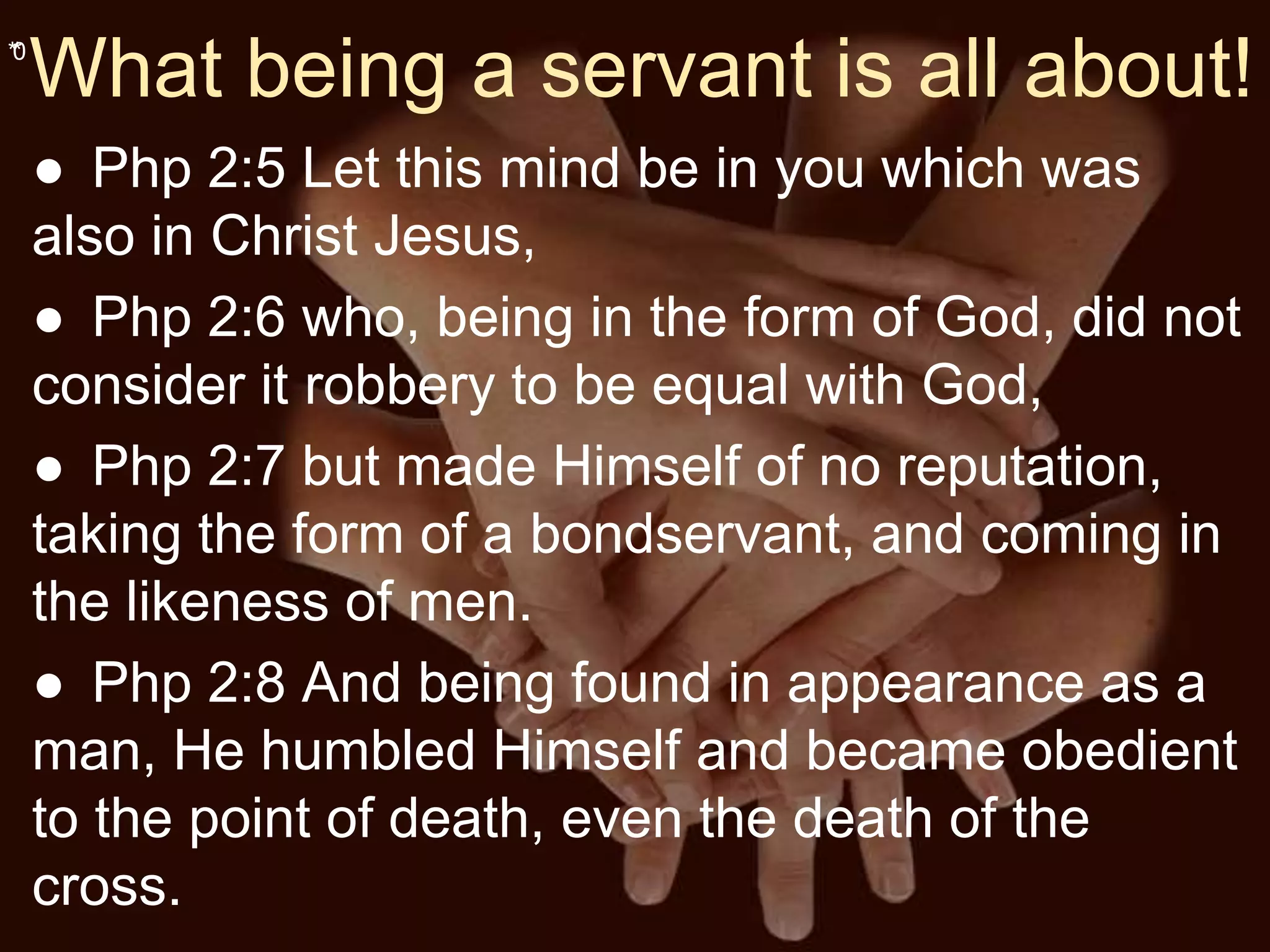 Developing the heart of a servant! | PPTX