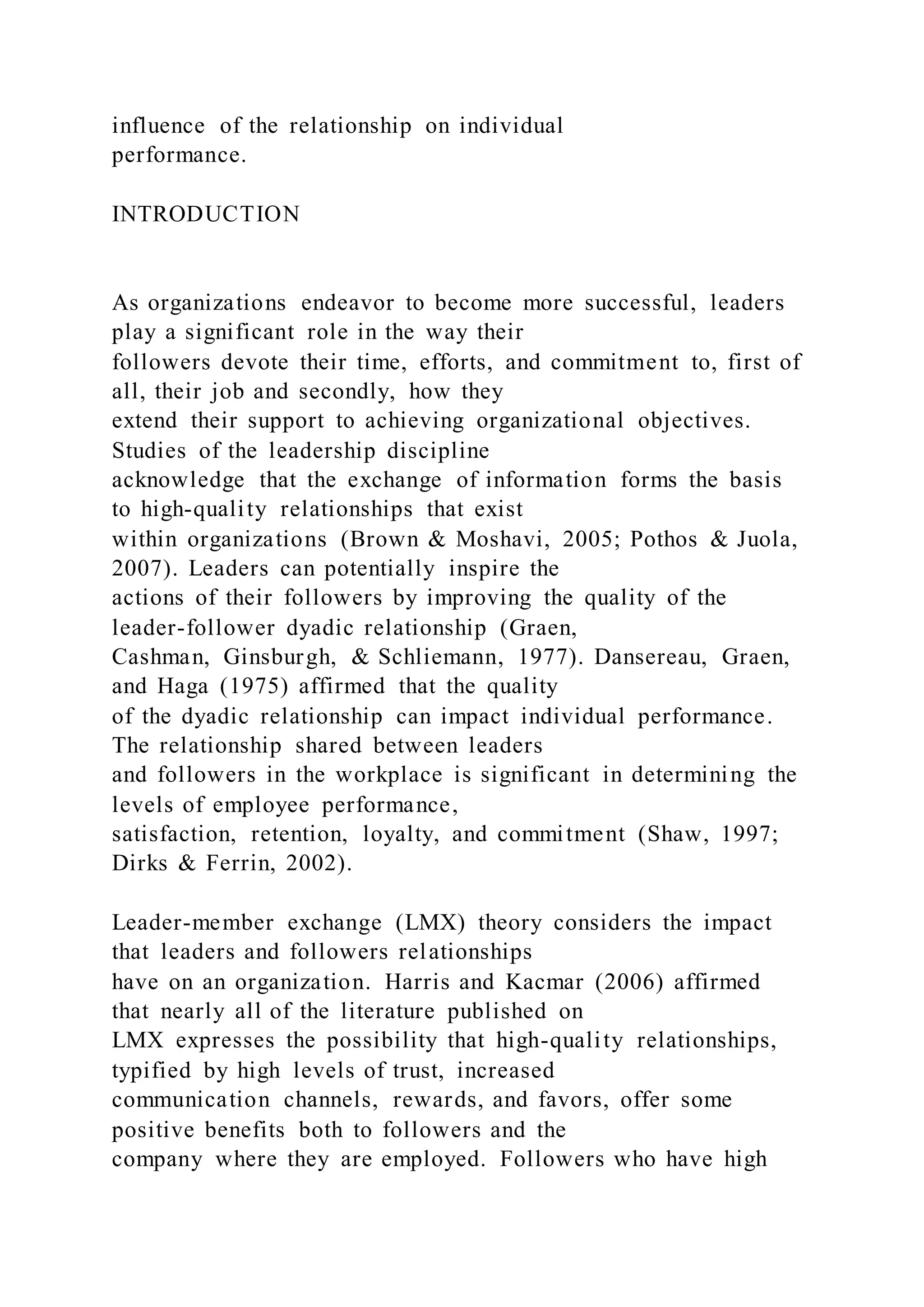 Developing the Leader-Follower Relationship Perception | DOCX