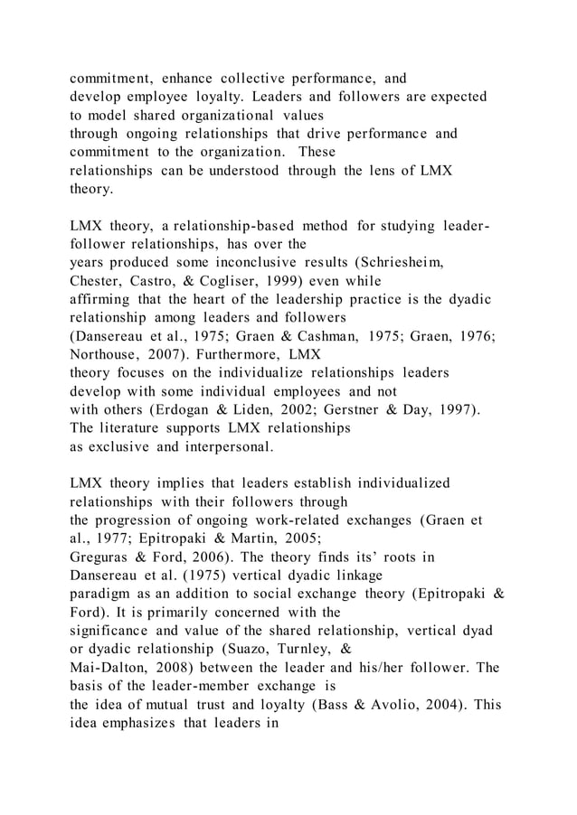 Developing the Leader-Follower Relationship Perception | PDF