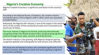 Developing the Nigerian Creative Economy through Privatising Strategic ...
