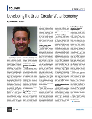 Developing the urban circular water economy | PDF