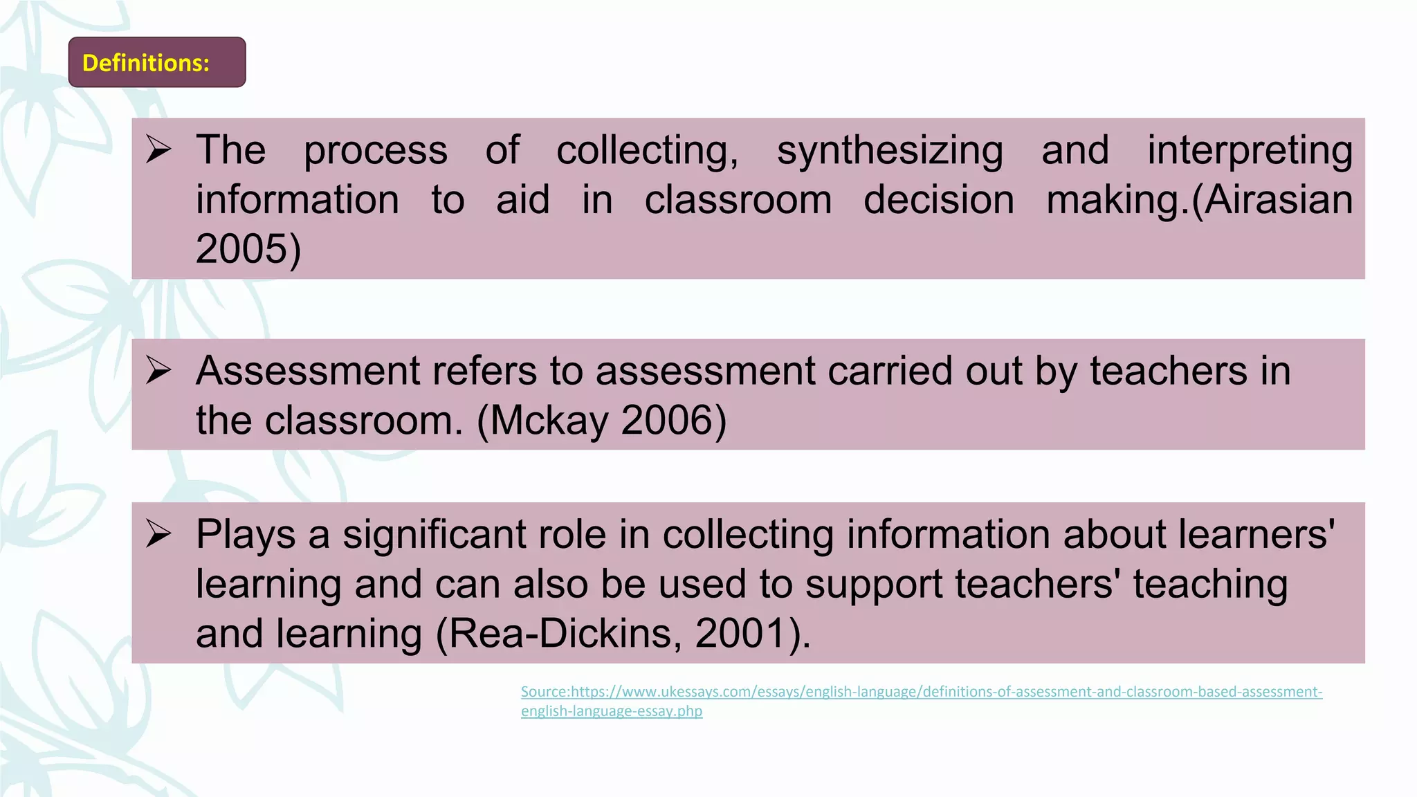 Developing Classroom-based Assessment Tools | PPTX