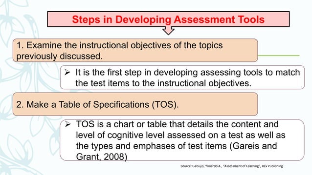 Developing Classroom-based Assessment Tools | PPTX