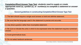 Developing Classroom-based Assessment Tools | PPTX