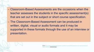 Developing Classroom-based Assessment Tools | PPTX