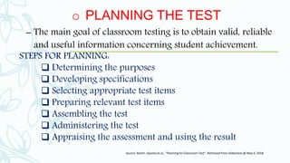 Developing Classroom-based Assessment Tools | PPTX