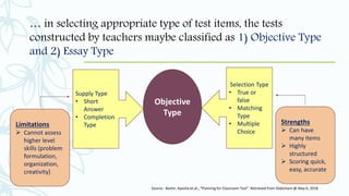 Developing Classroom-based Assessment Tools | PPTX