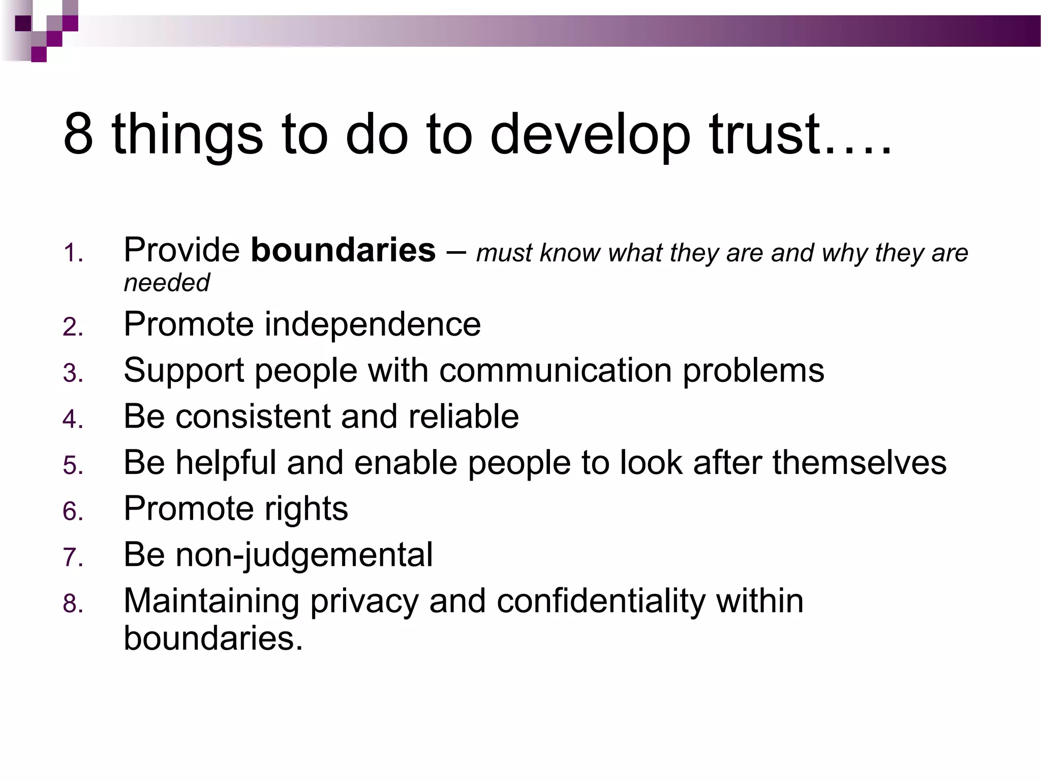 Developing trust | PPT