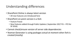 Developing with SharePoint Framework (SPFx) on-premises | PDF