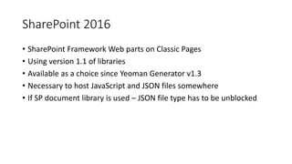 Developing with SharePoint Framework (SPFx) on-premises | PDF