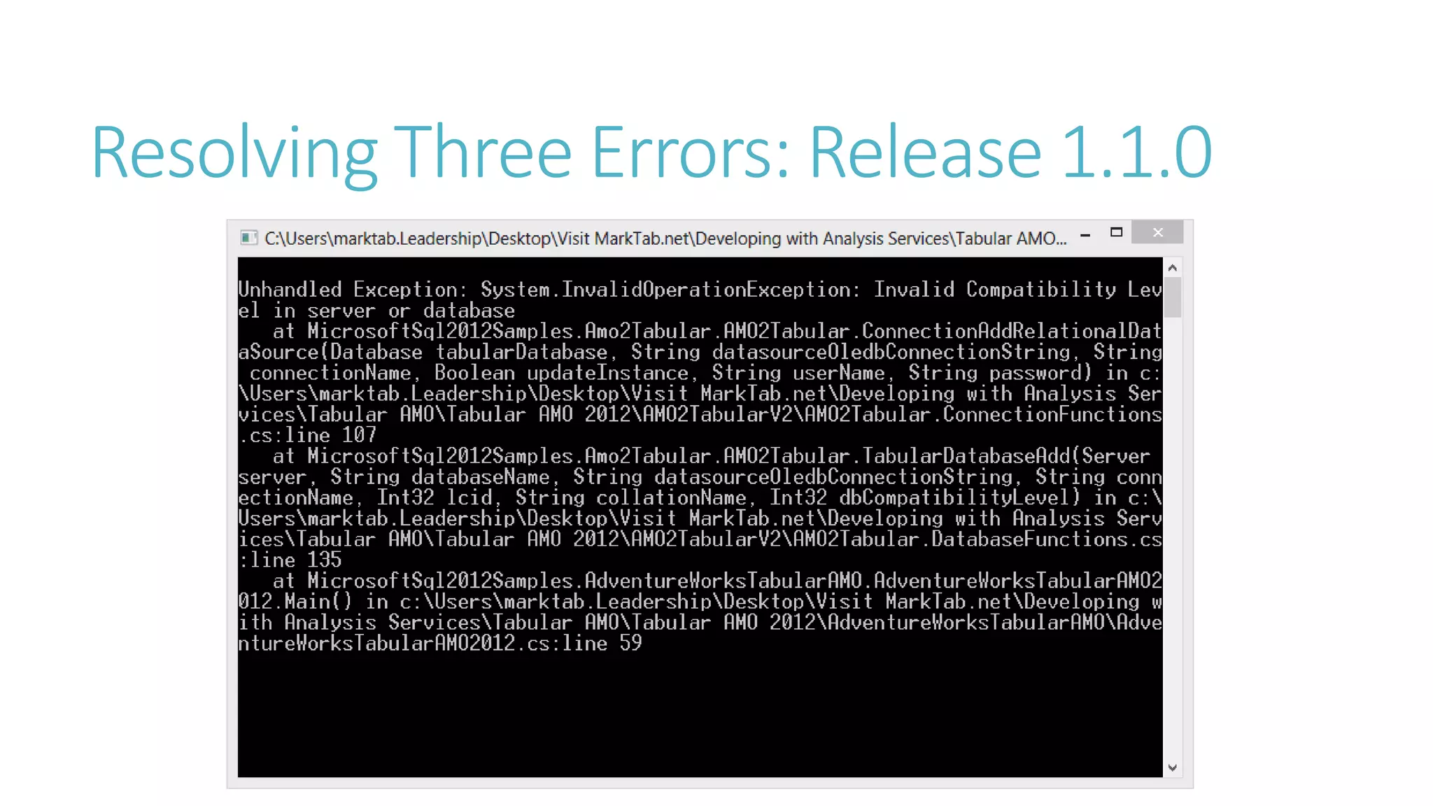 Developing with SQL Server Analysis Services 201310 | PPT