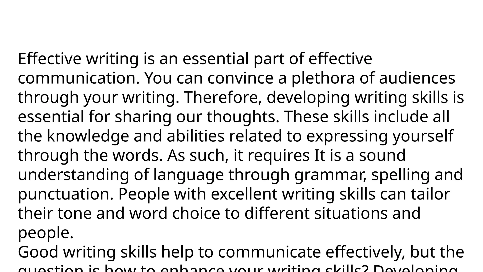 Developing of Writing skill for any writing | PPTX