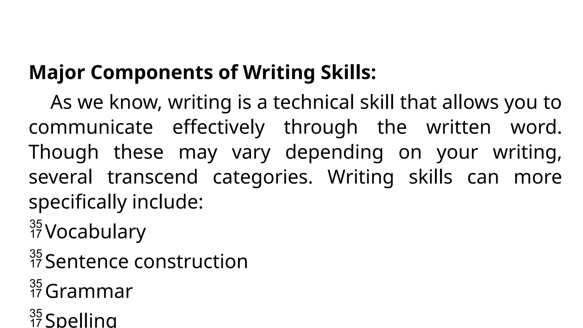 Developing of Writing skill for any writing | PPTX