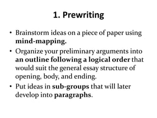 Developing writing skills - The process approach | PPTX