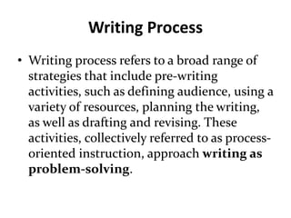 Developing Writing Skills