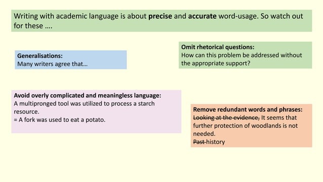 Developing your academic language | PPTX