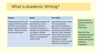 Developing your academic language | PPTX