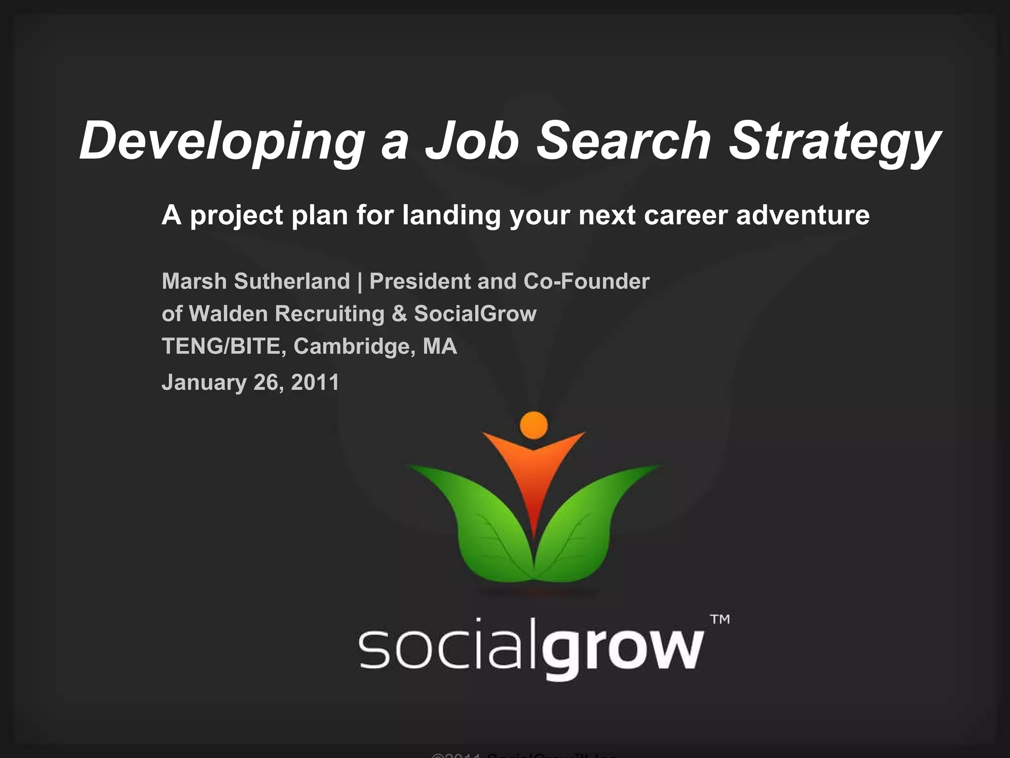 Developing your job search strategy | PPT
