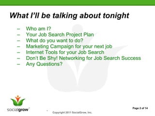 Developing your job search strategy | PPT