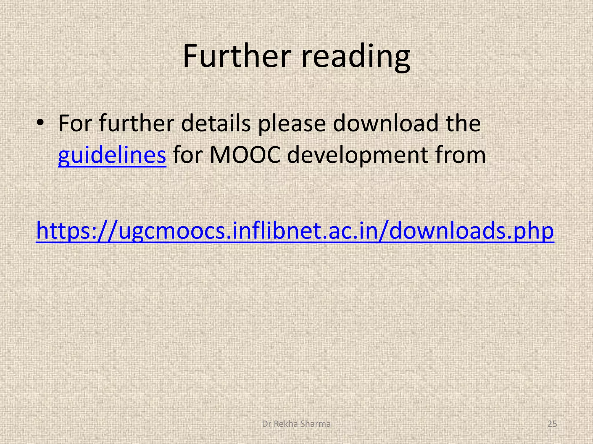 Developing Your Own MOOC for SWAYAM | PPSX