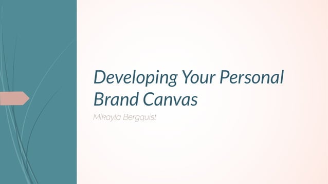 Developing Your Personal Brand Canvas | PPT