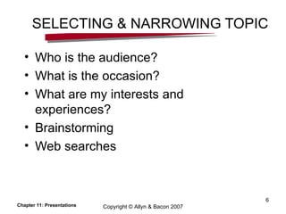 Developing your presentation | PPT