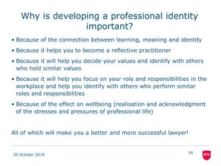 Developing Your Professional Identity in the Legal Profession | PPTX