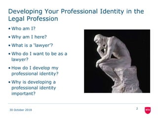 Developing Your Professional Identity in the Legal Profession | PPTX