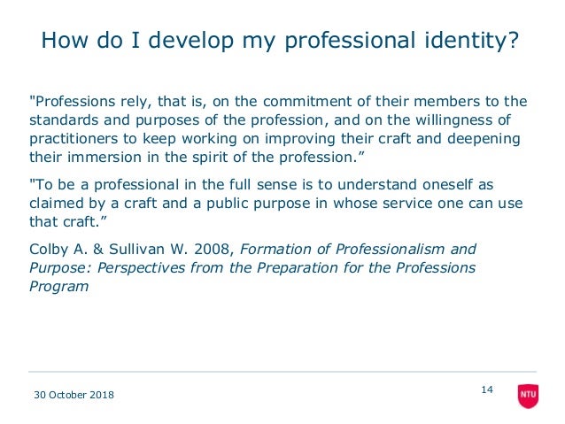 Developing Your Professional Identity in the Legal Profession