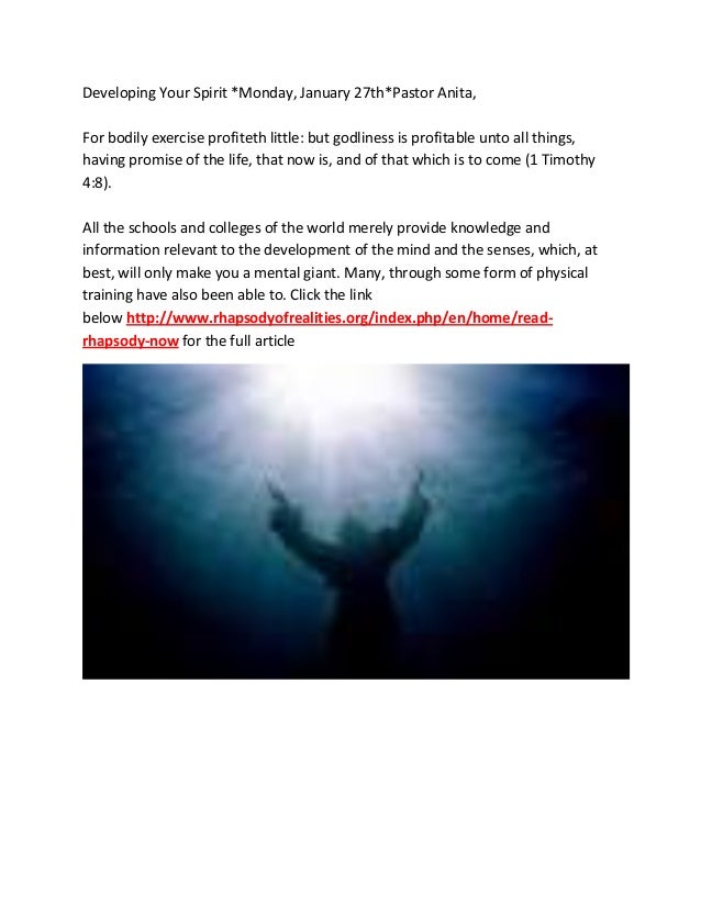 HOW TO DEVELOP YOUR SPIRIT