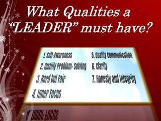 Develop leadership qualities by muskan gaba 7 e | PPTX