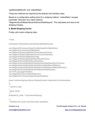 Develop magento 2 custom shipping module | PDF