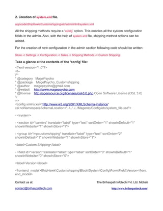 Develop magento 2 custom shipping module | PDF
