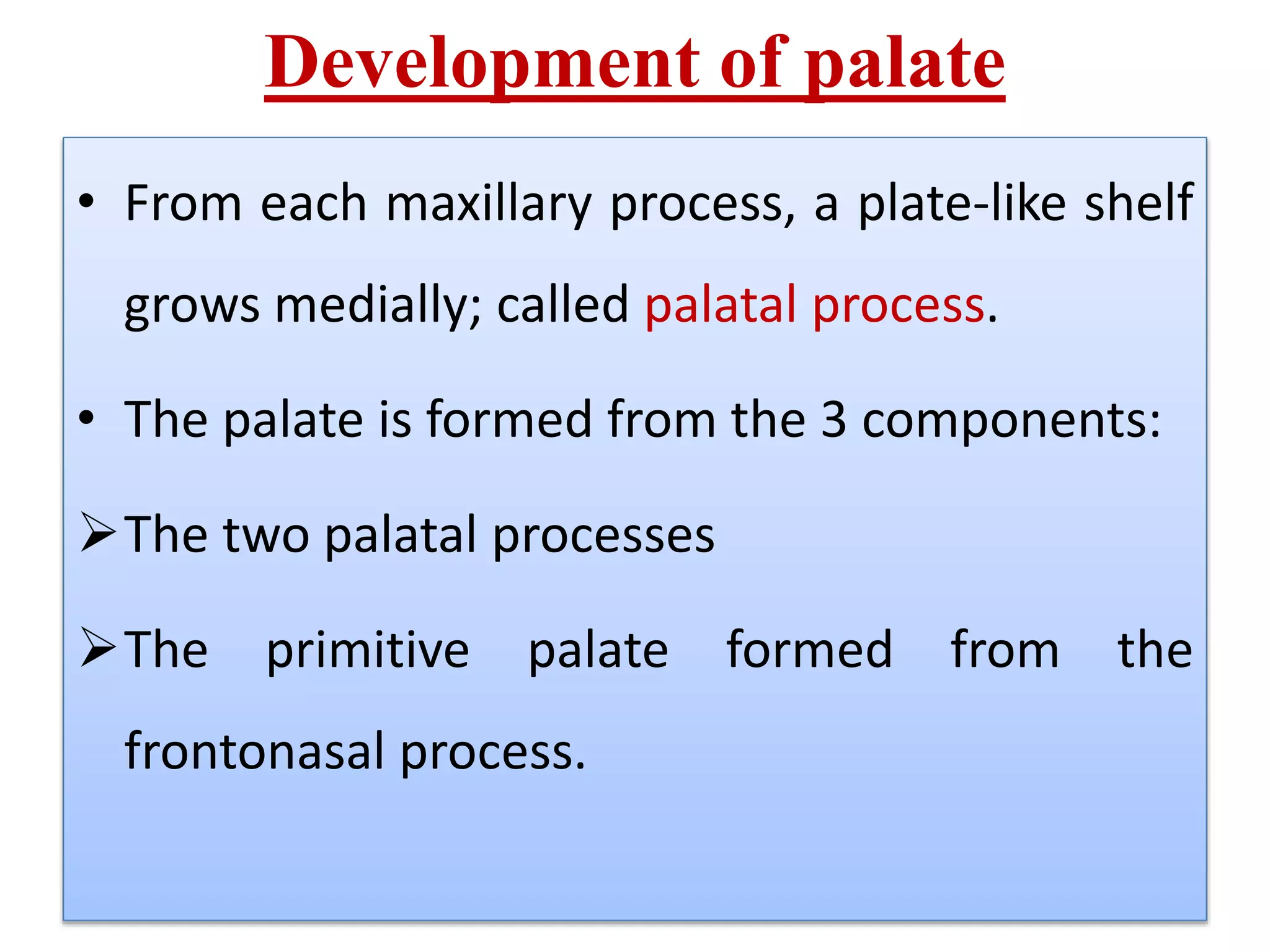 Development of face, palate and jaw | PPTX